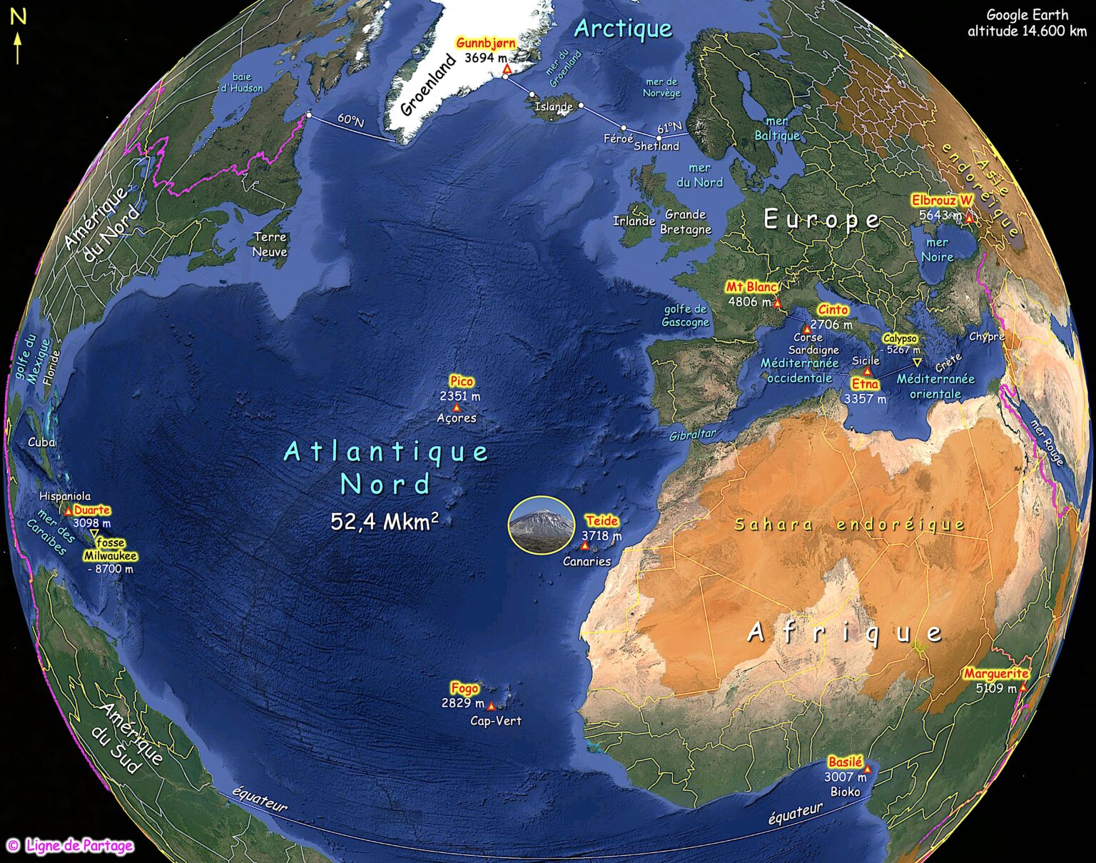 Océan Atlantique – Ligne de Partage