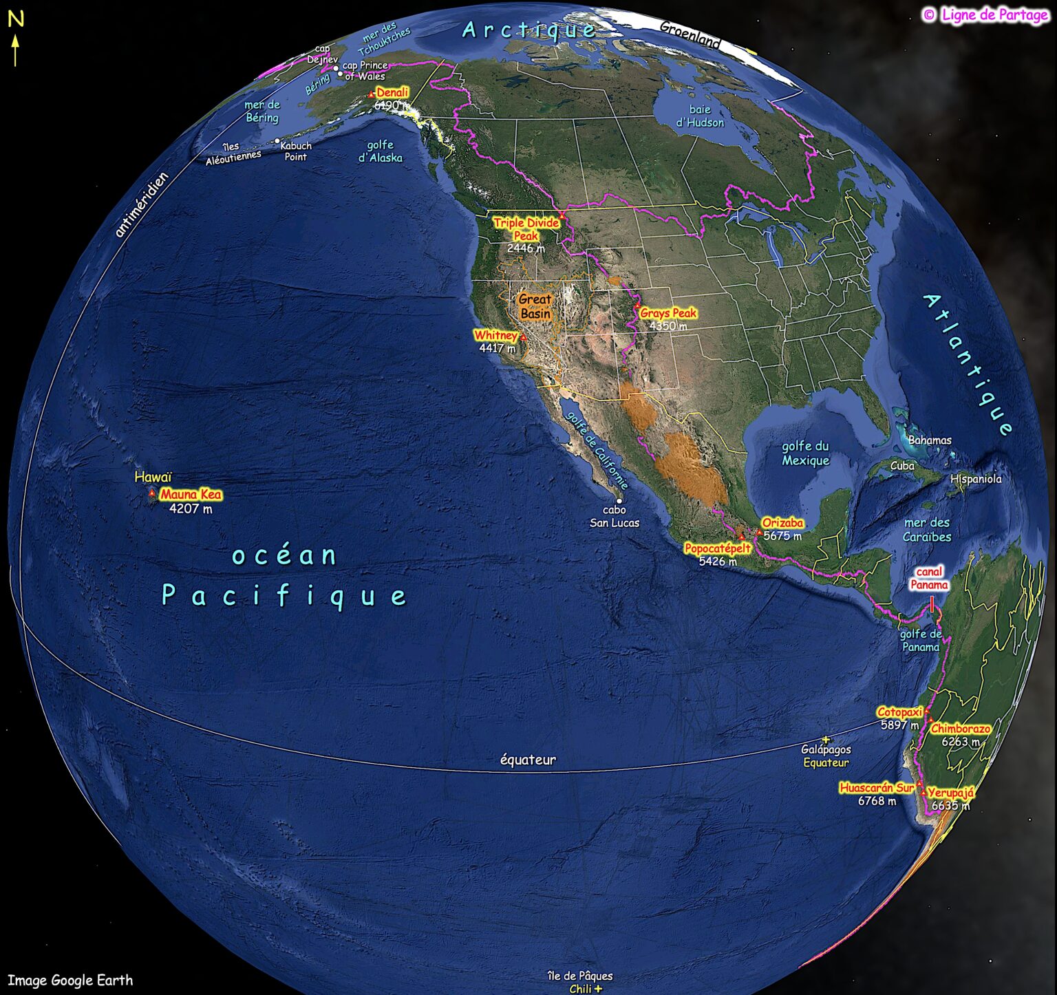 Océan Pacifique – Ligne de Partage